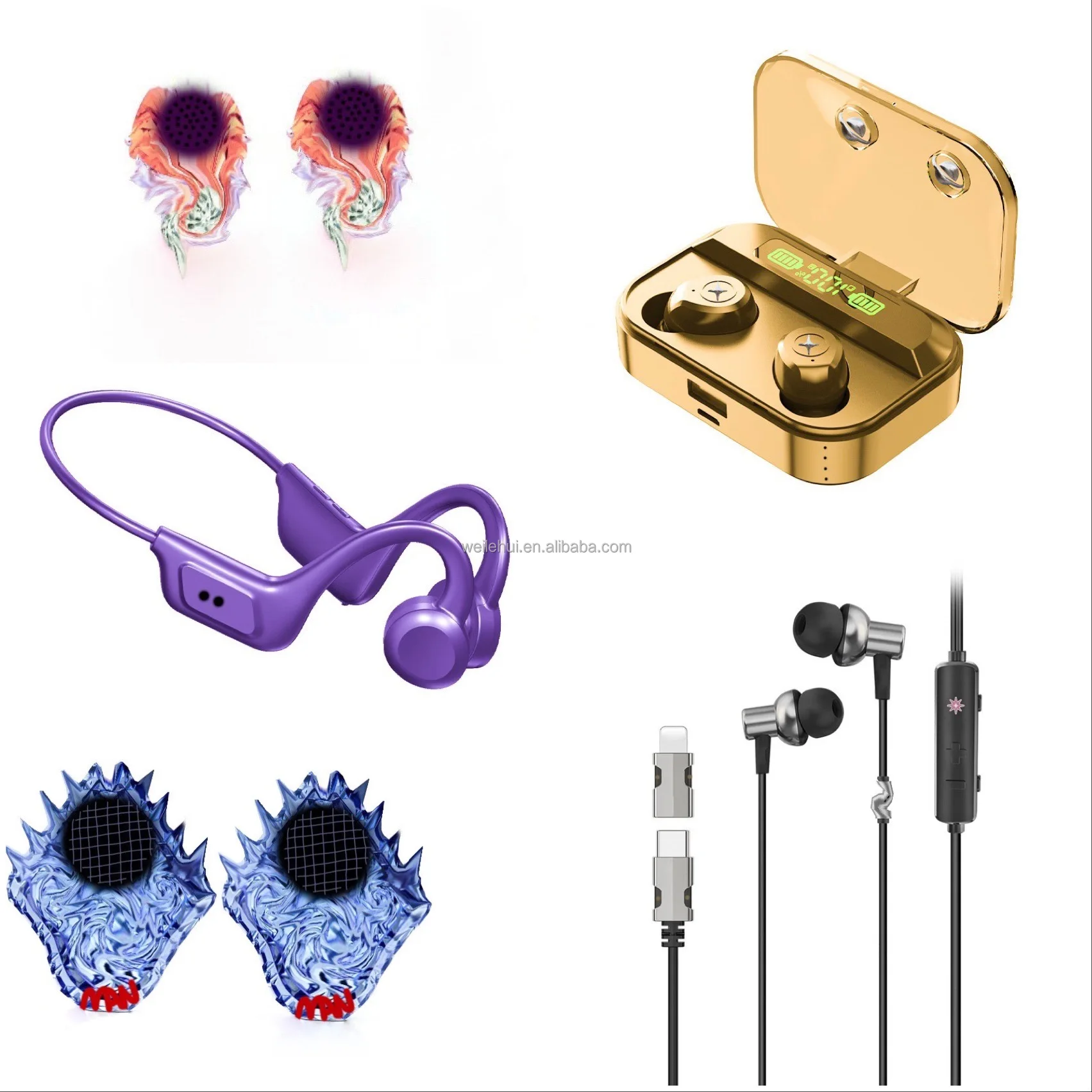 Blue Too Headphones Wireless Earbuds For Sport Gaming Run Work Tws ...