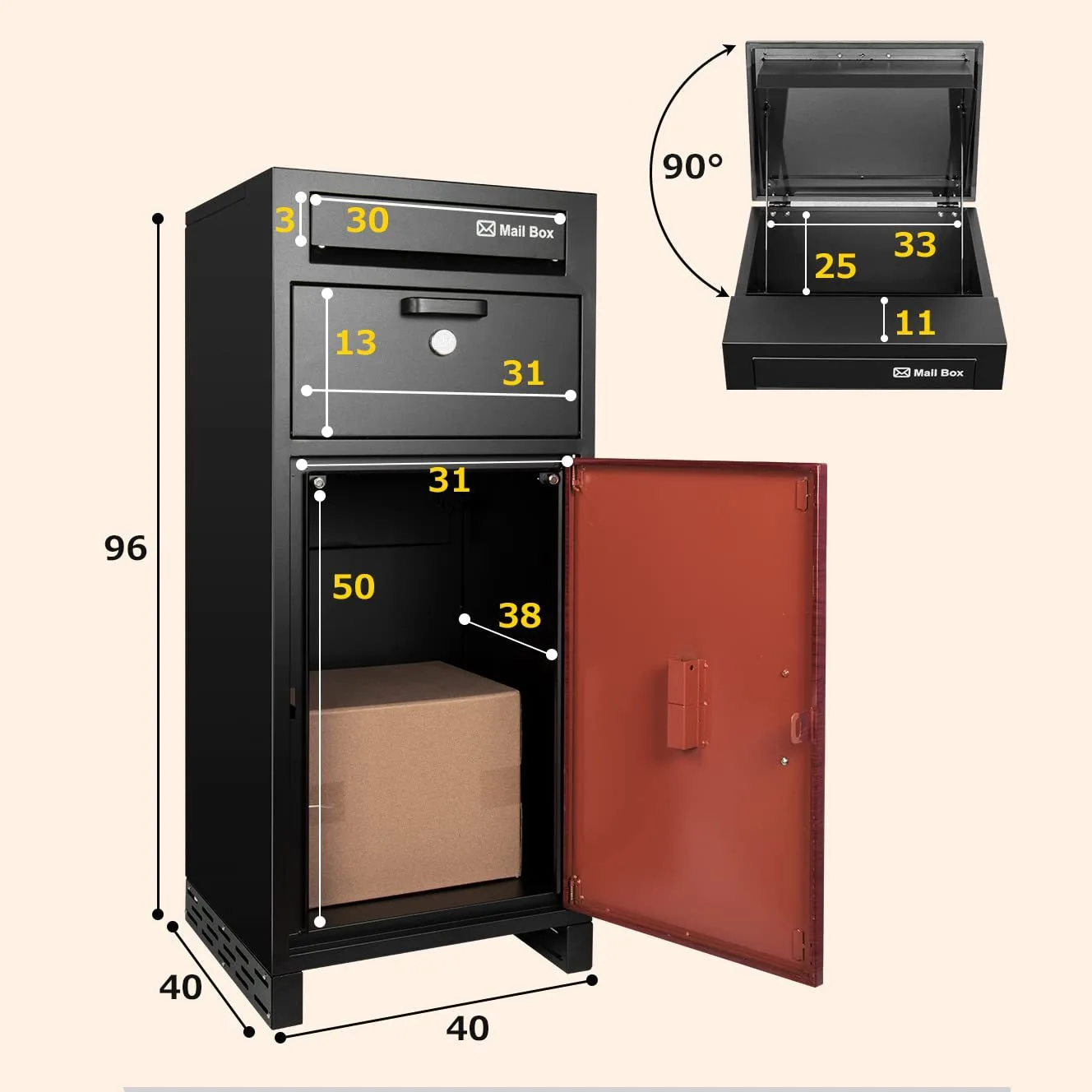 Mailbox Outdoor Wall-mounted Mailbox Express Cabinet Mailbox| Alibaba.com