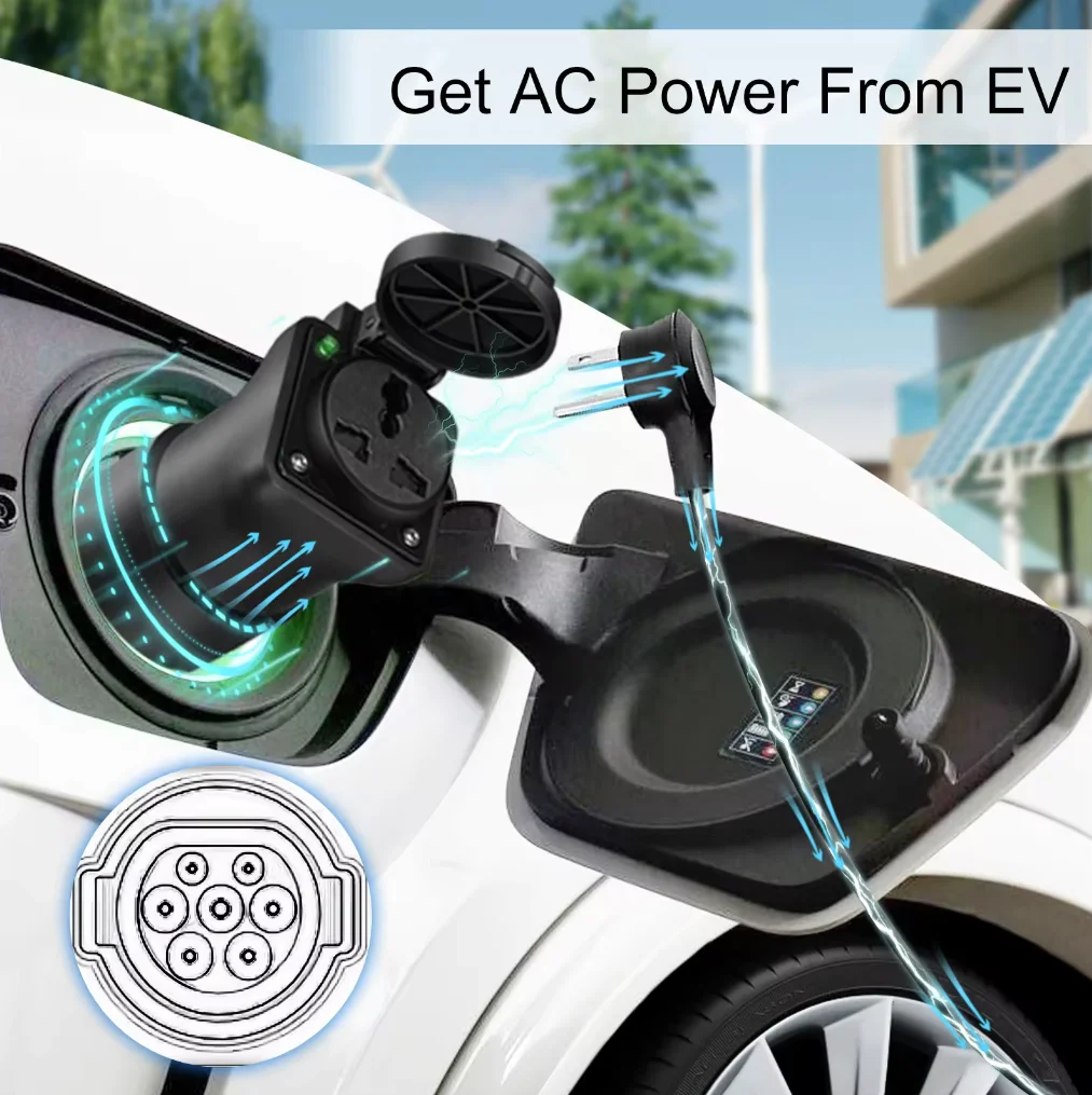 V2l Adapter Schuko Uk Israel Socket Type2 Vehicle Load Cable Adapter Eu ...