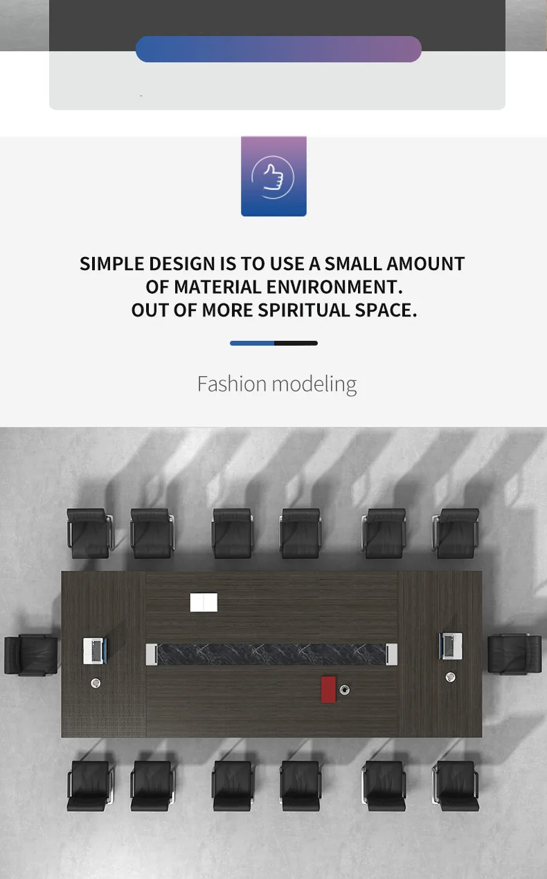 Modern Big Or Small Meeting Room Desk With Chair Office Conference Room ...