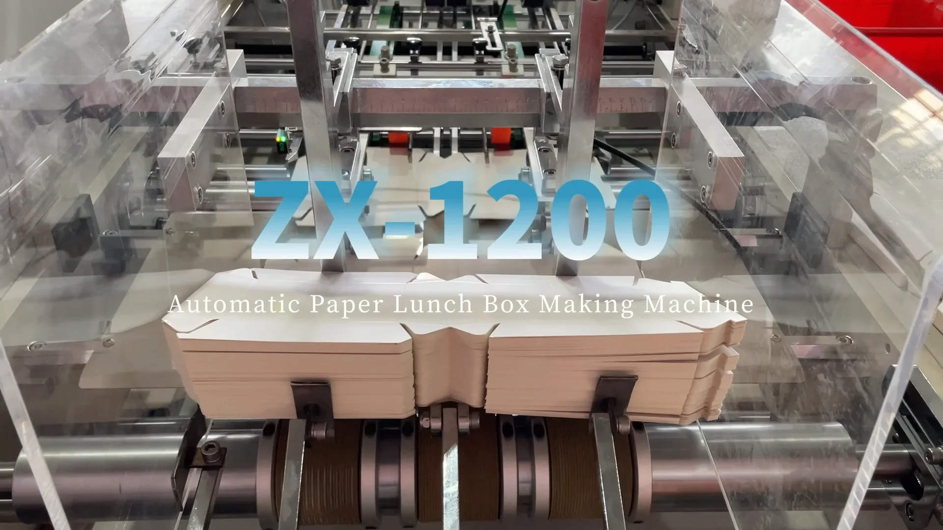 Automatic Burger Lunch Box Packaging Manufacturing Machine Fast Food ...