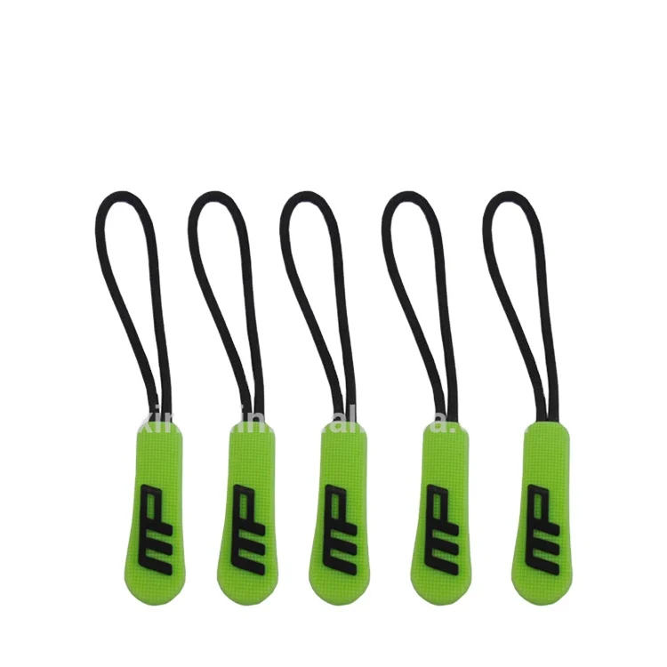 Custom Shaped Garment's Rubber Zip Puller/zipper Sliders Pvc Zipper ...