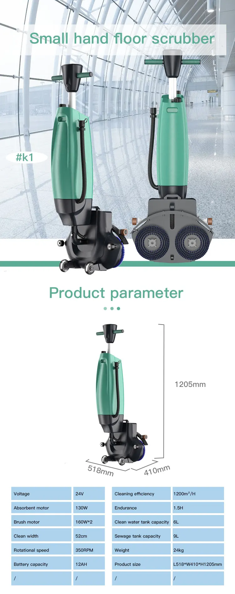 Mini Floor Scrubber Machine For Scrubbing And Vacuuming - Buy Floor ...