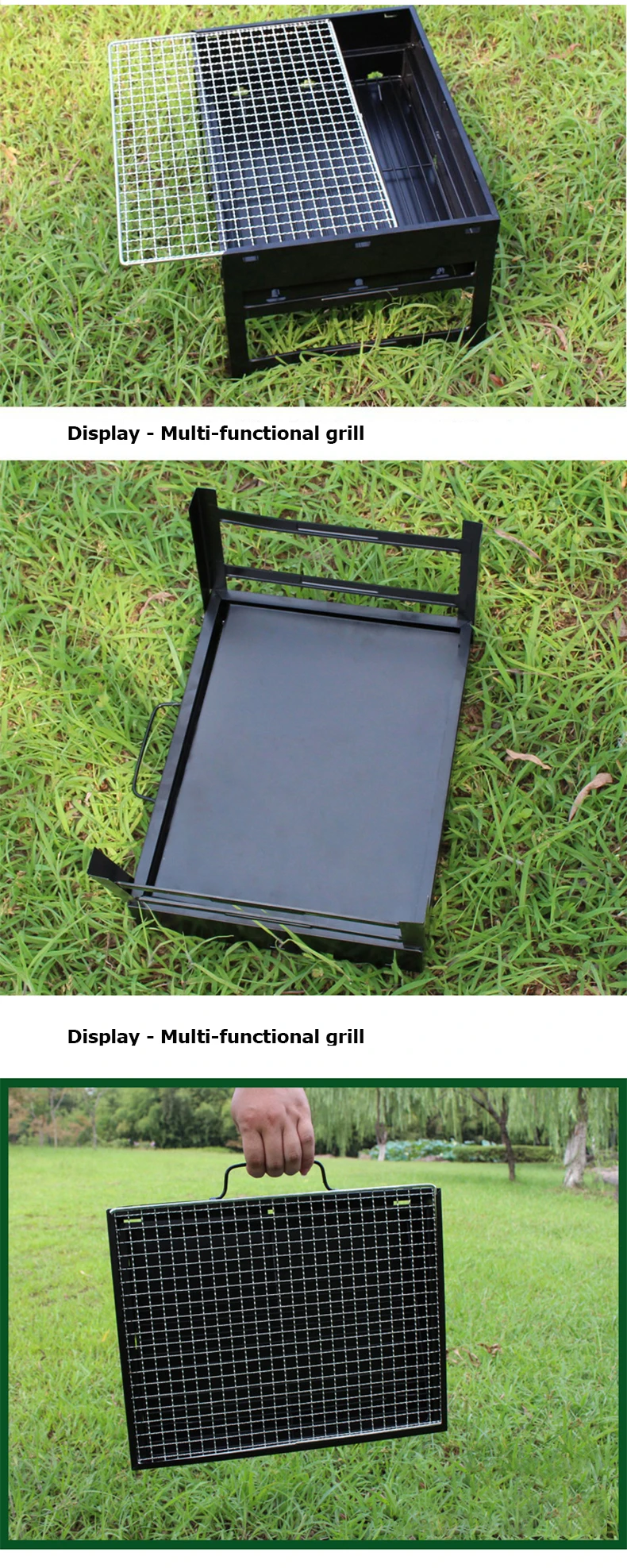 Portable Bbq Barbecue Grill Rotisserie Small Parrilla Portatil Folding ...