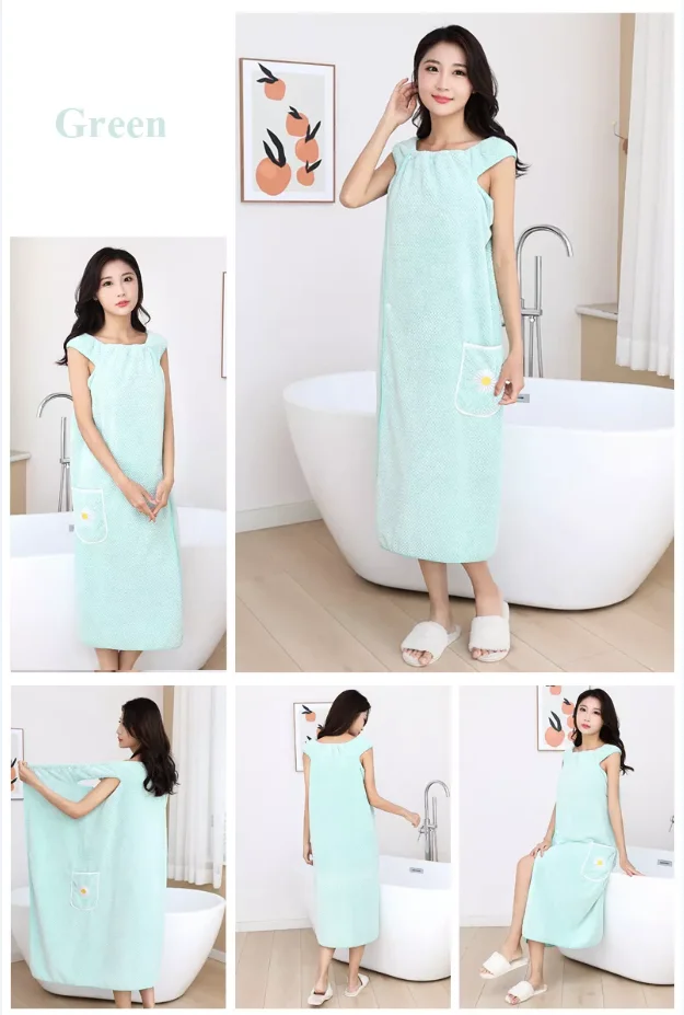 Woman Bath Towel Dress - Soft, Quick-Dry, and Sustainable