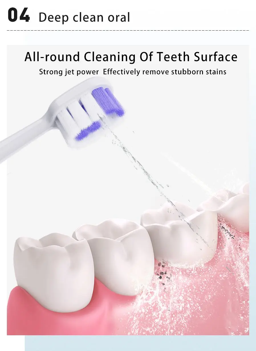 2in1 Cordless Water Dental Flosser Electric Irrigator Oral Toothbrush ...