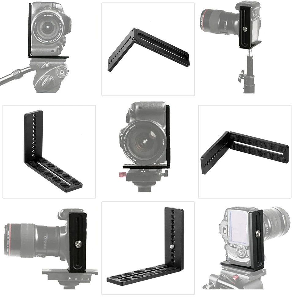 Universal L Shape Bracket Holder Gimbal Stabilizer Ball Head Tripod ...