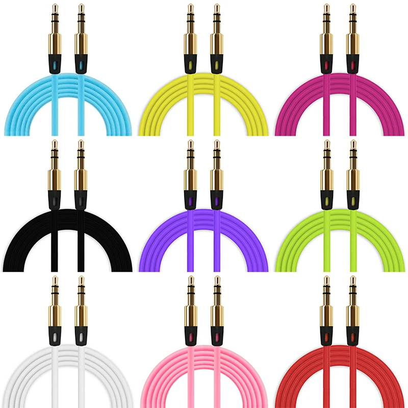 3.5mm Audio Jack Aux Listening Stereo Cable Colorful Audio Line Cable ...