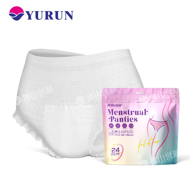 Disposable Period Panties With Waistline Elastic Ribbon Menstrual Pants ...