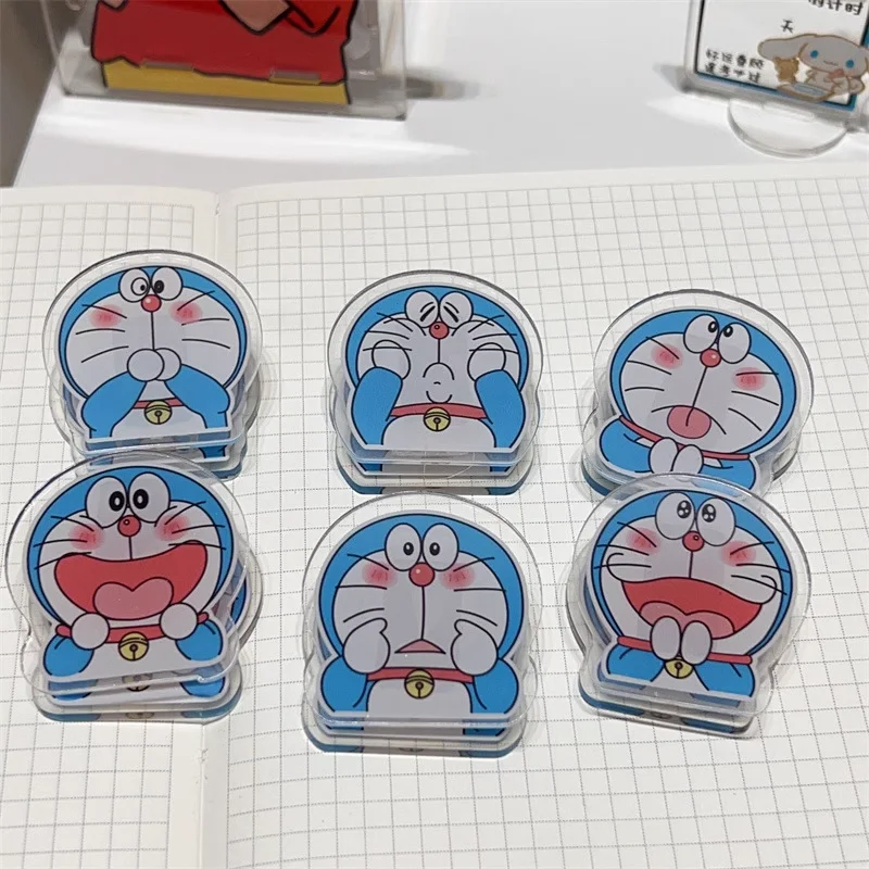 Custom Cartoon Cute Doraemon Design Note Paper Clips Acrylic Snack ...