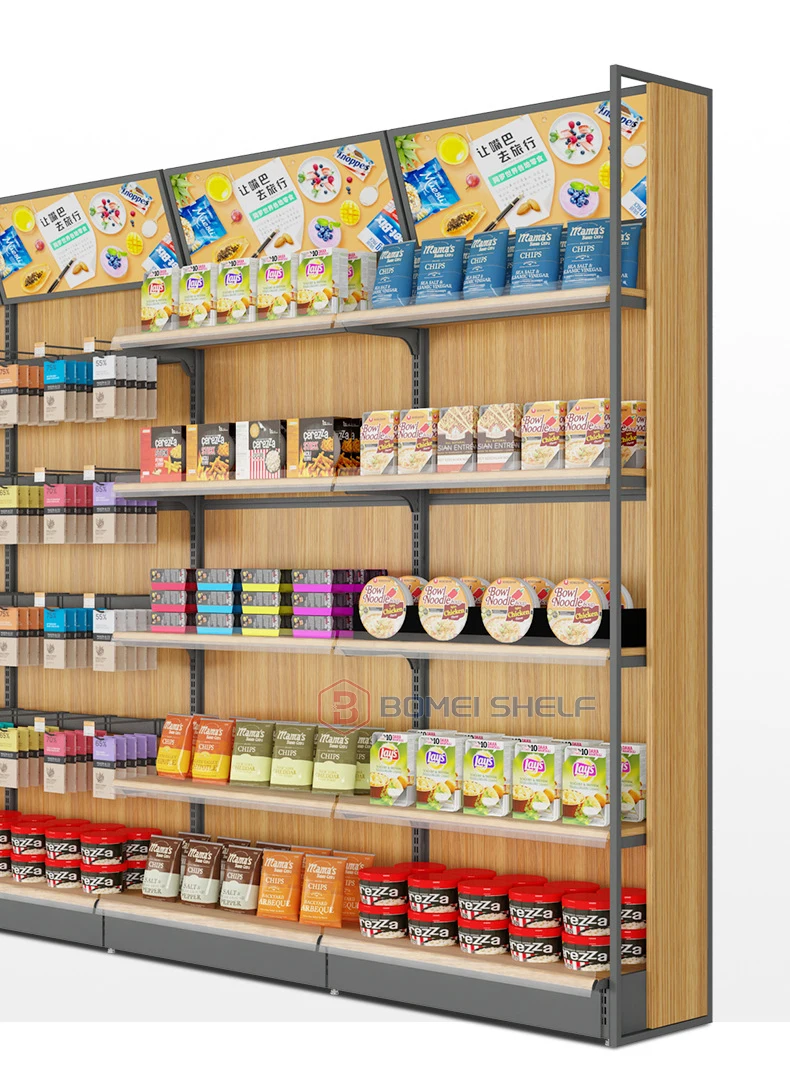 Adjustable Disassembled Convenience Store Supermarket Gondola Shelving ...