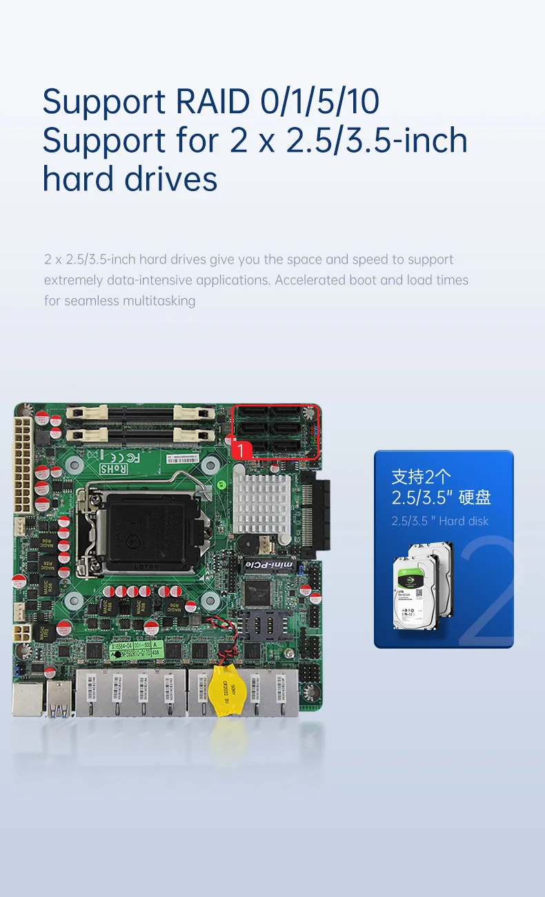 Sinsmart High-density 1u Desktop Rack Chassis Industrial Computer With ...