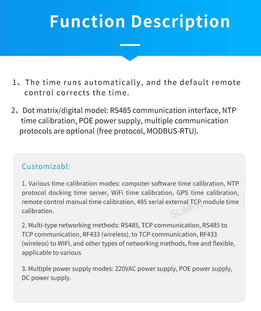 Wall Mounted Digital Clock with NTP POE for Schools & Hospitals