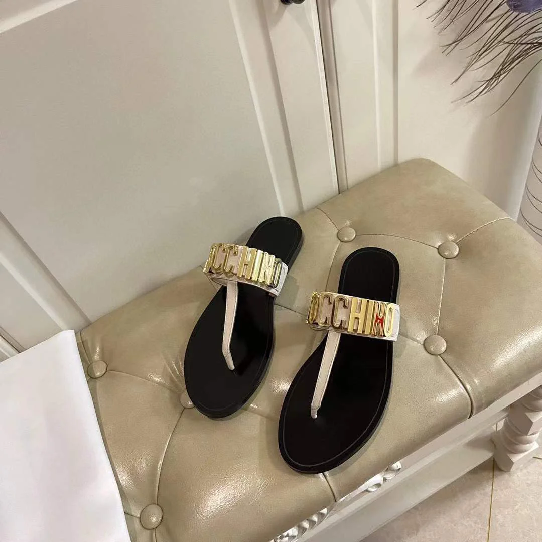 Wholesale Fashion Open Toe Footwear Beach Flat Leather Luxury Designer ...