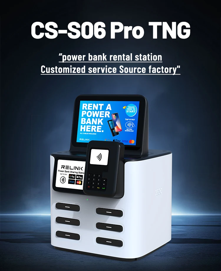 Relink 6slots Custom Shared Powerbank Battery Charger Rental Power Bank ...