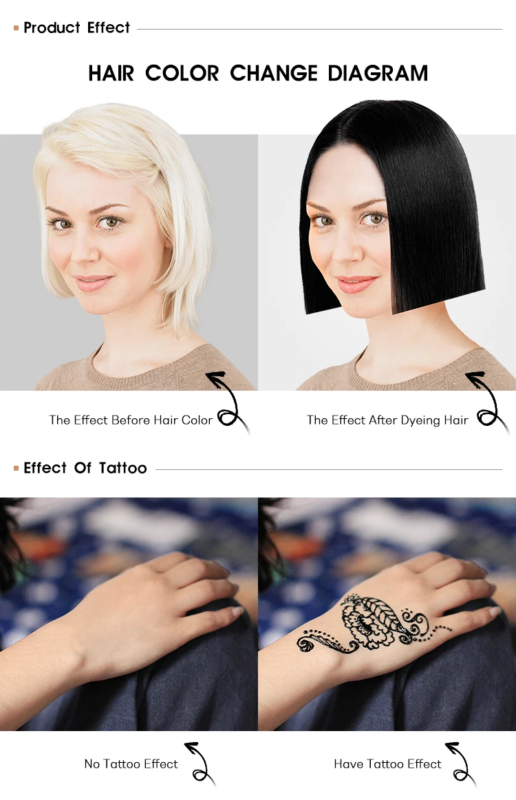 Bodi Henna Hair Color Organic Powder Hair Color Semi-Permanent Tancho ...