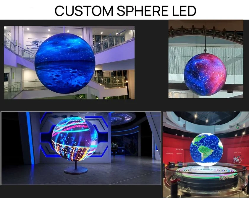 Factory Custom Spherical LED Display Irregular Shaped Sphere Screen P1 ...
