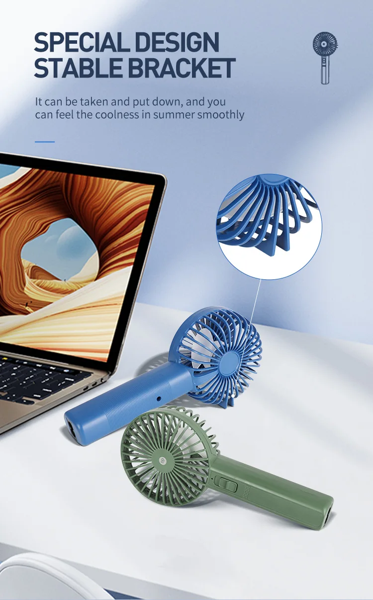 Mini Rechargeable Fan Desktop Air Cooler Outdoor Hand Held Electric ...