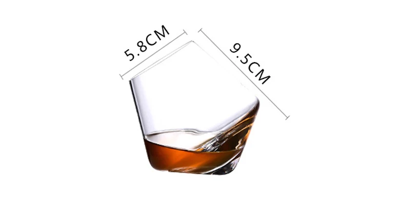 Lead Free Custom Crystal Tilted Slanted Bottom Glasses