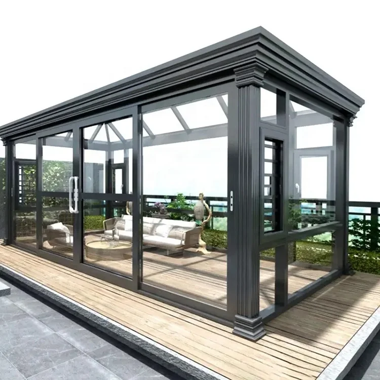 Aluminum Glass Winter Garden Veranda Sunroom House Free Standing ...