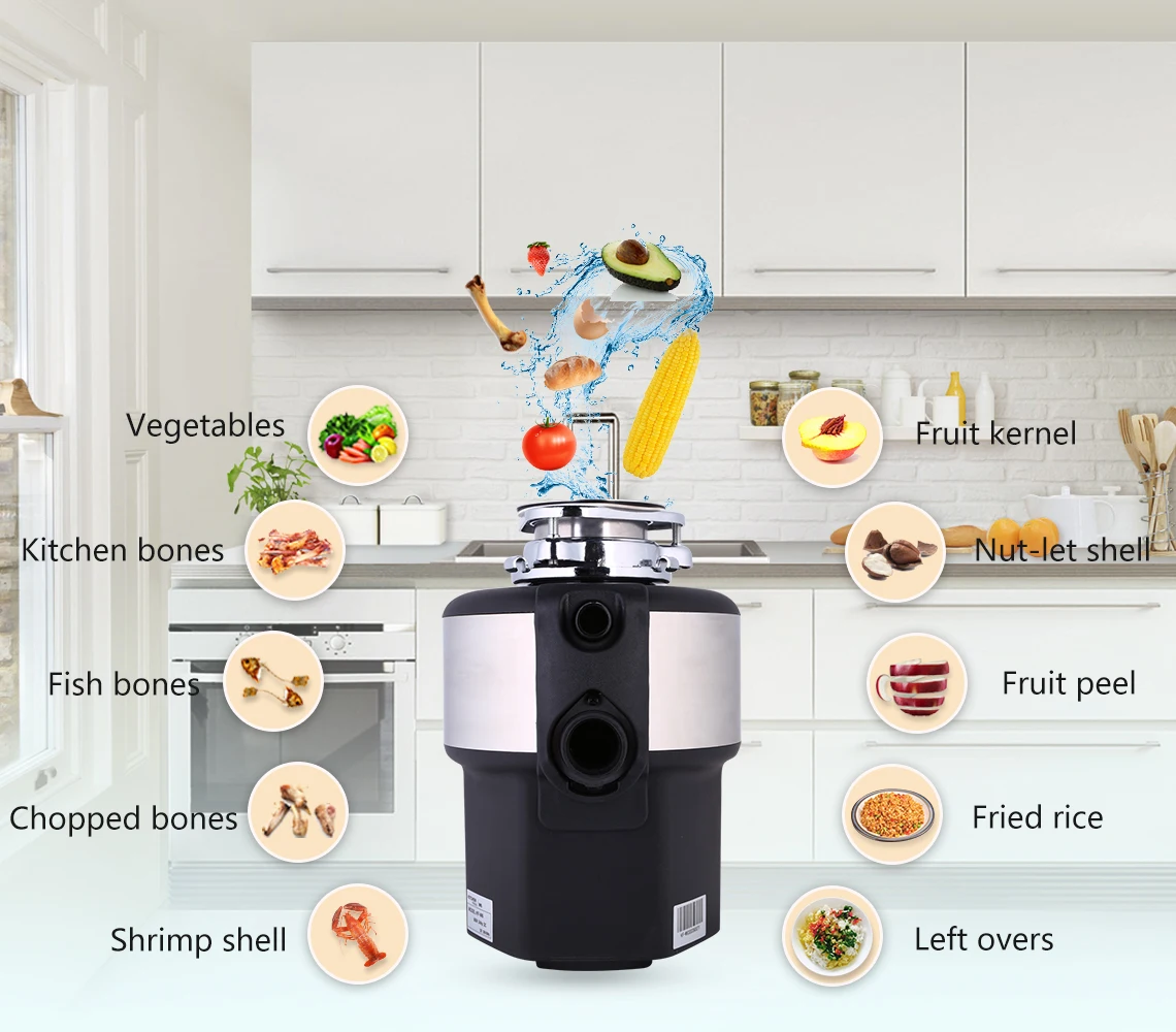 Ultra Quiet 3/4hp Ac Motor Dshz Gargabe Disposal With Rohs Ce ...