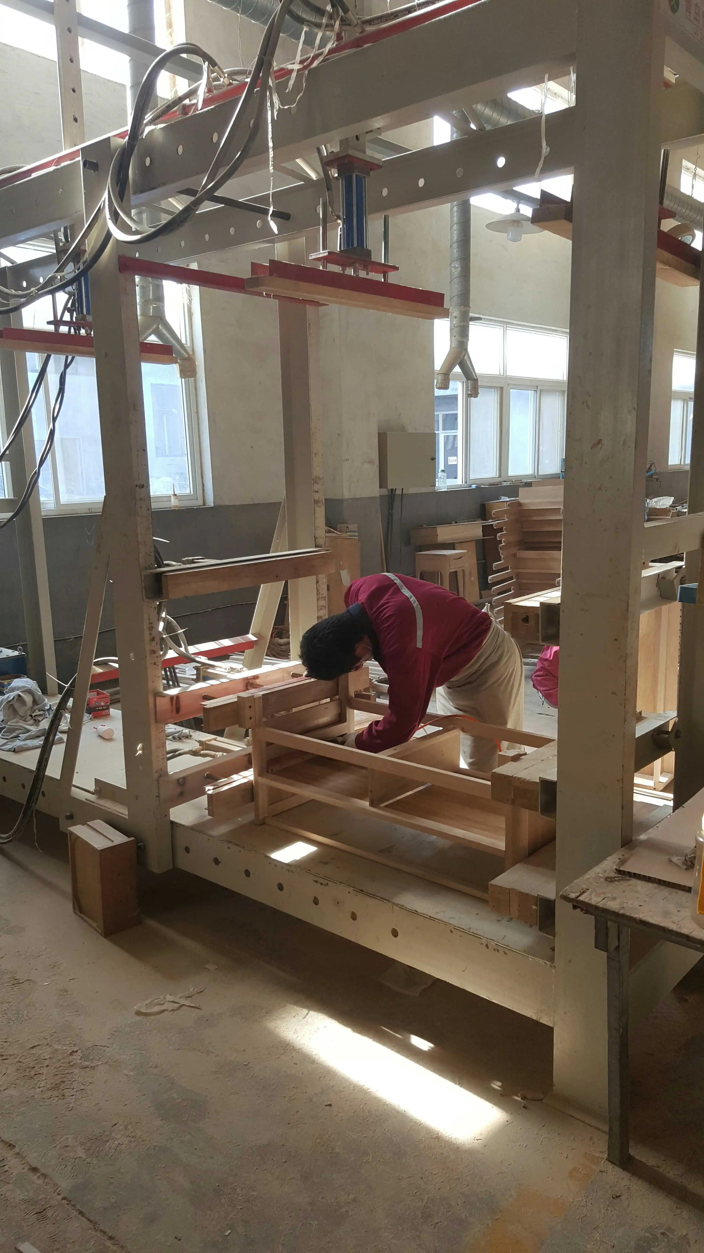 Hydraulic Door Wood Frame Woodworking Assembly Clamp Carrier Machine ...