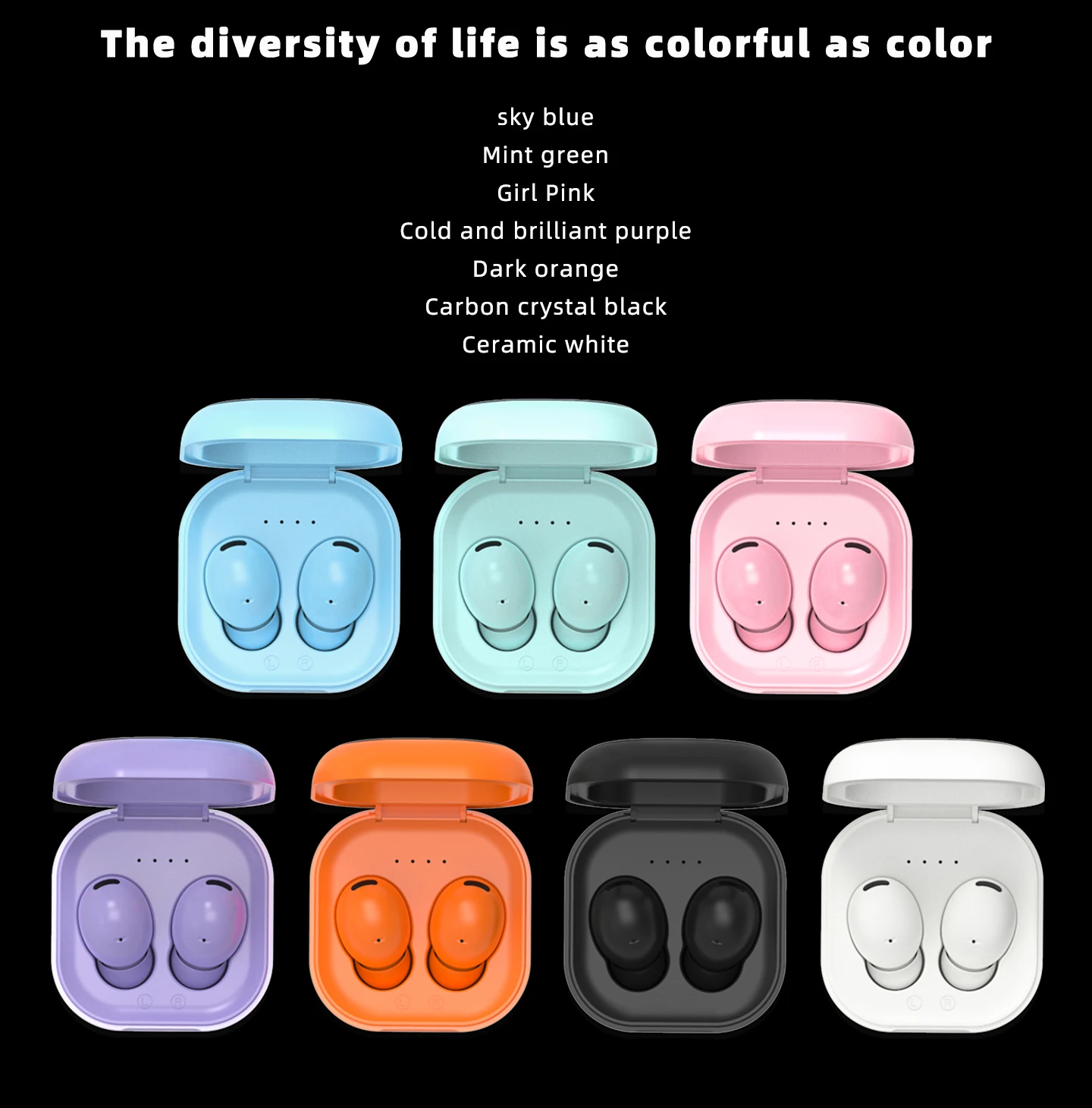 New Product C9 Pro Hot Selling Wireless Headset Translucent Charging ...