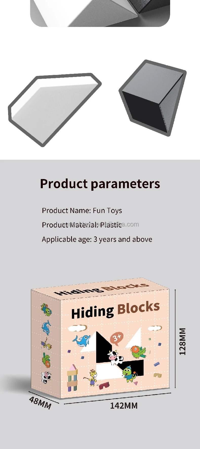 Montessori Geometric Shape Puzzles Building Blocks Plastic 3d Jigsaw ...