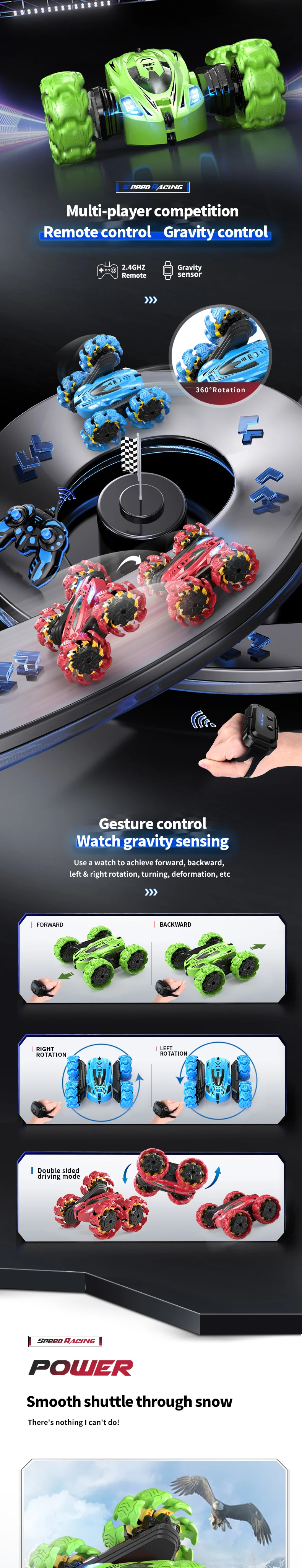 Double Remote Control Explosive Wheel Stunt Car - Fun & Thrill