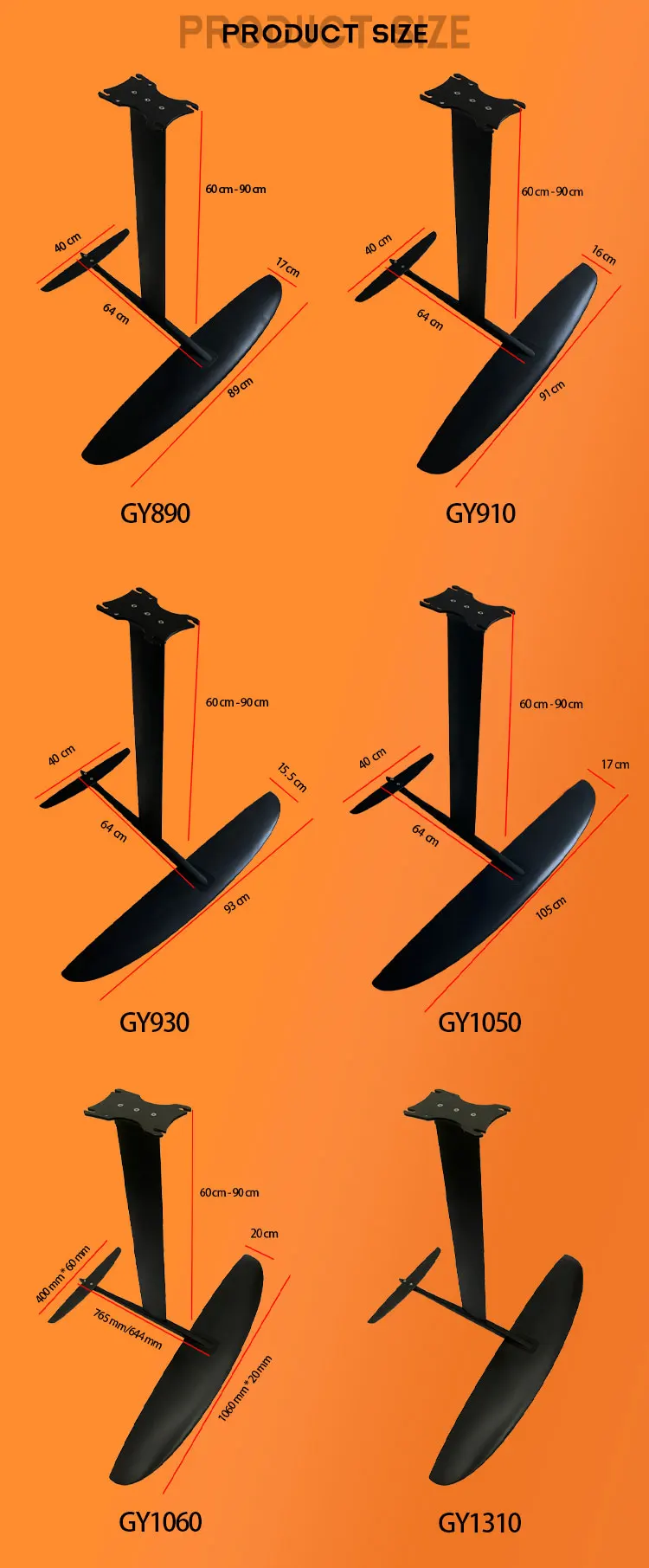 KUAYO FUN Hydrofoil Set - GY Series for Surfing Excellence