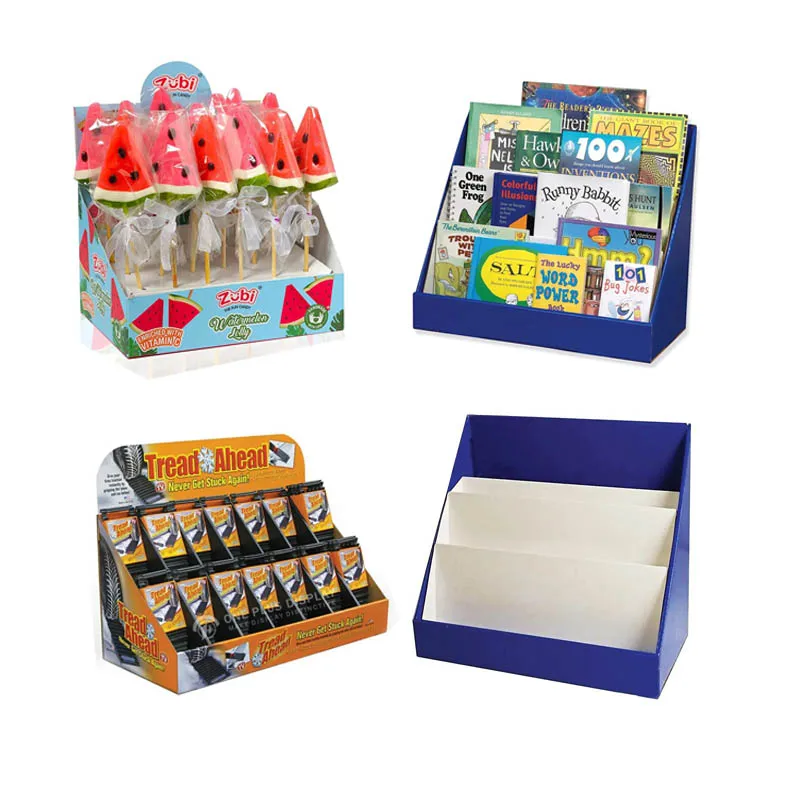 Cardboard Display Box Paper Display Rack Pdq Paper Counter Carton Table ...