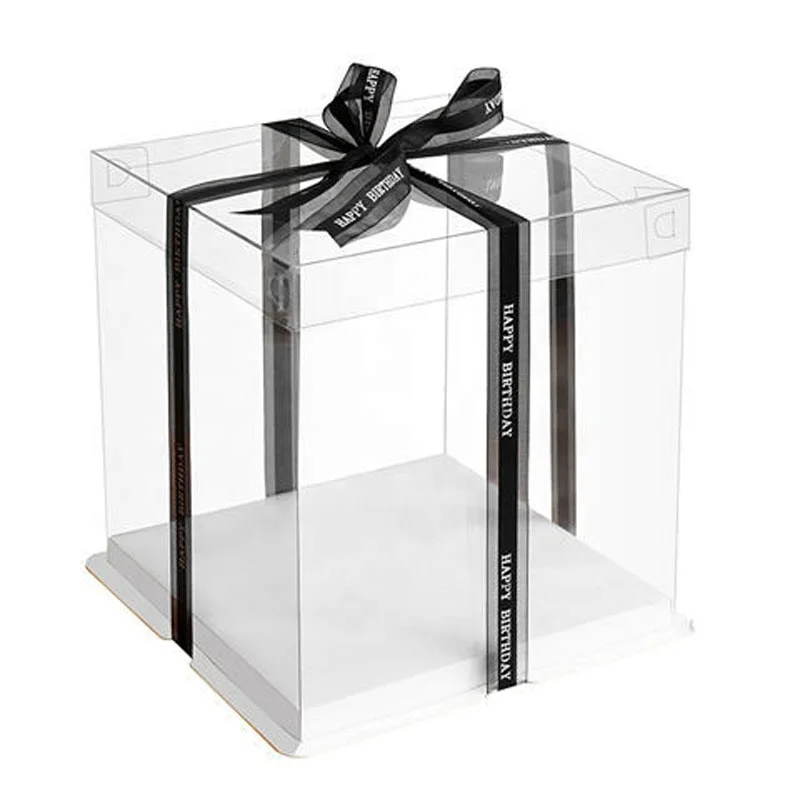 Factory Wholesale Transparent Packaging Boxes For Cakes Takeaway Clear ...