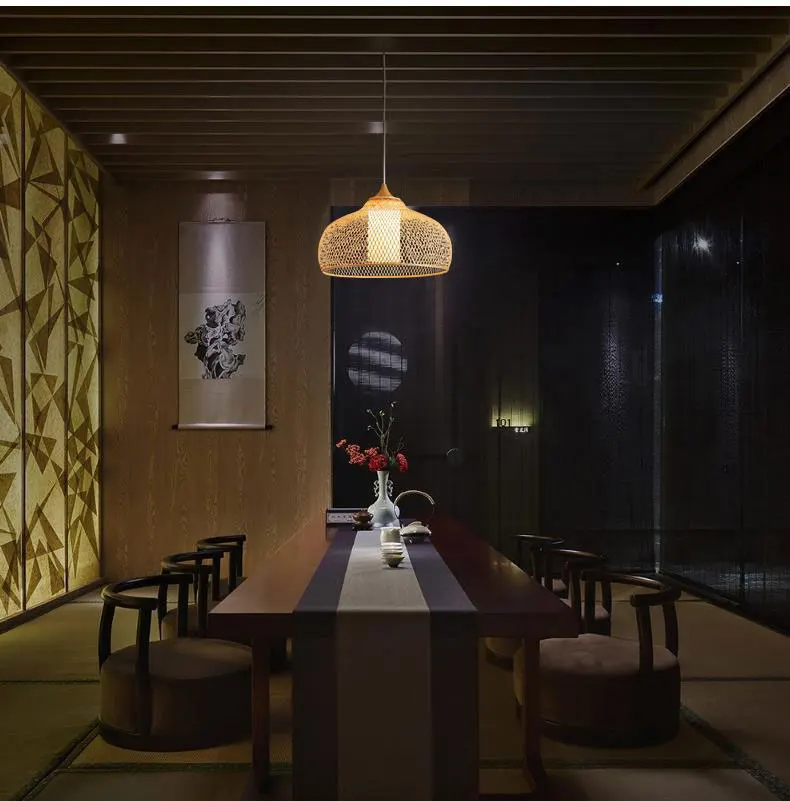 Bamboo Pendant Light - Enhance Restaurant Decor & Lighting
