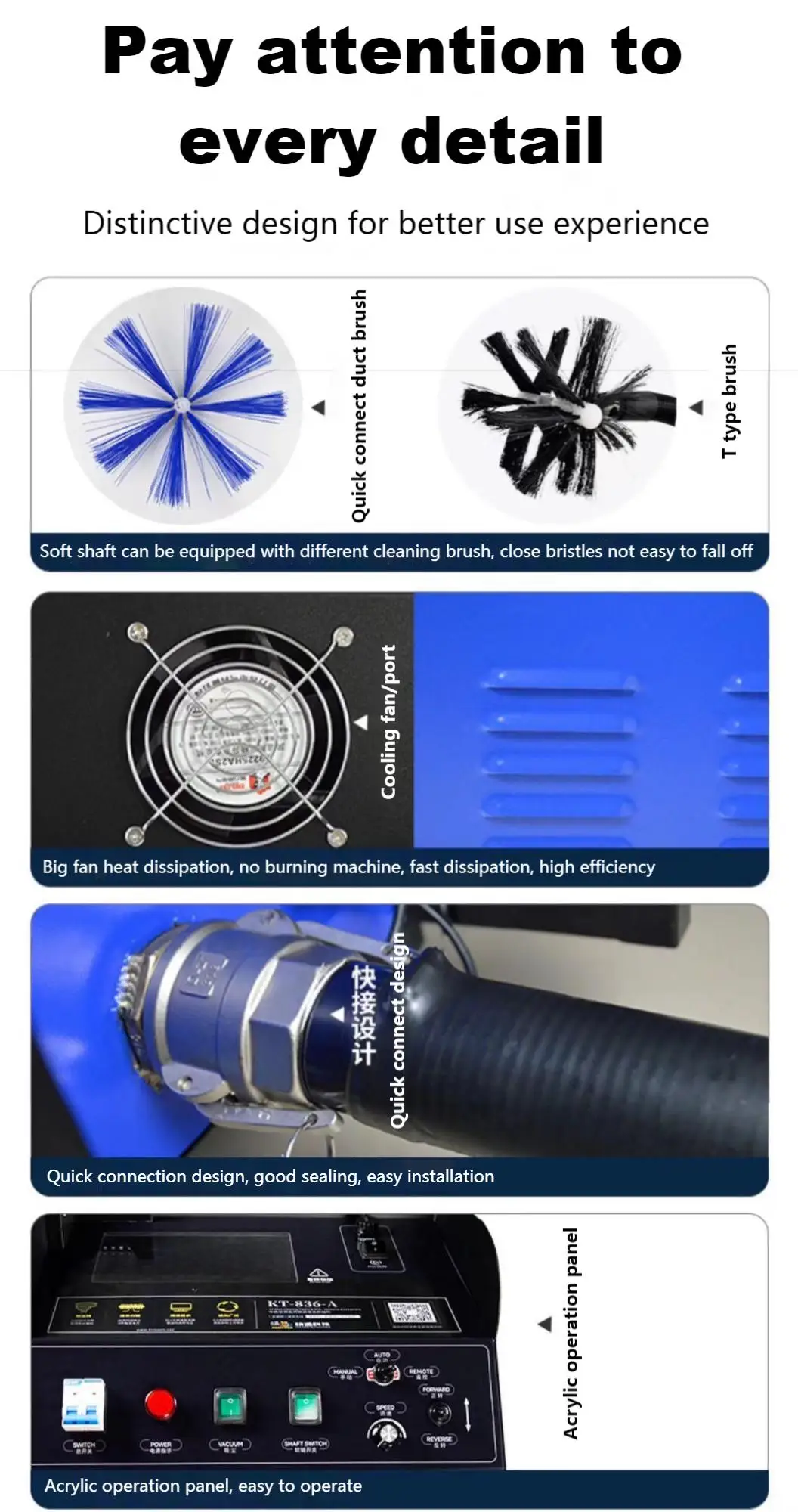 Factory Air Duct Cleaning Machine With Camera For Central Air ...