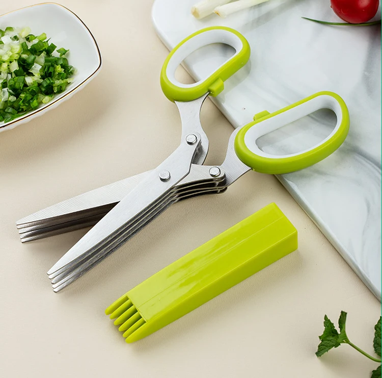 Multi-layer Cut Vegetable Green Onion Scissors Office Shredded Paper ...