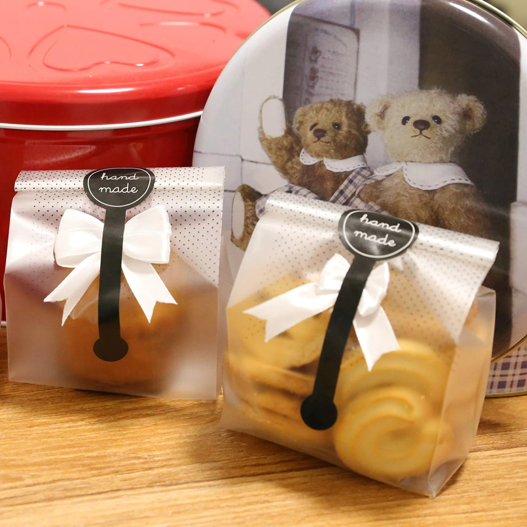 Translucent Plastic Food Bag Packaging Cookie Cake Reusable Food ...