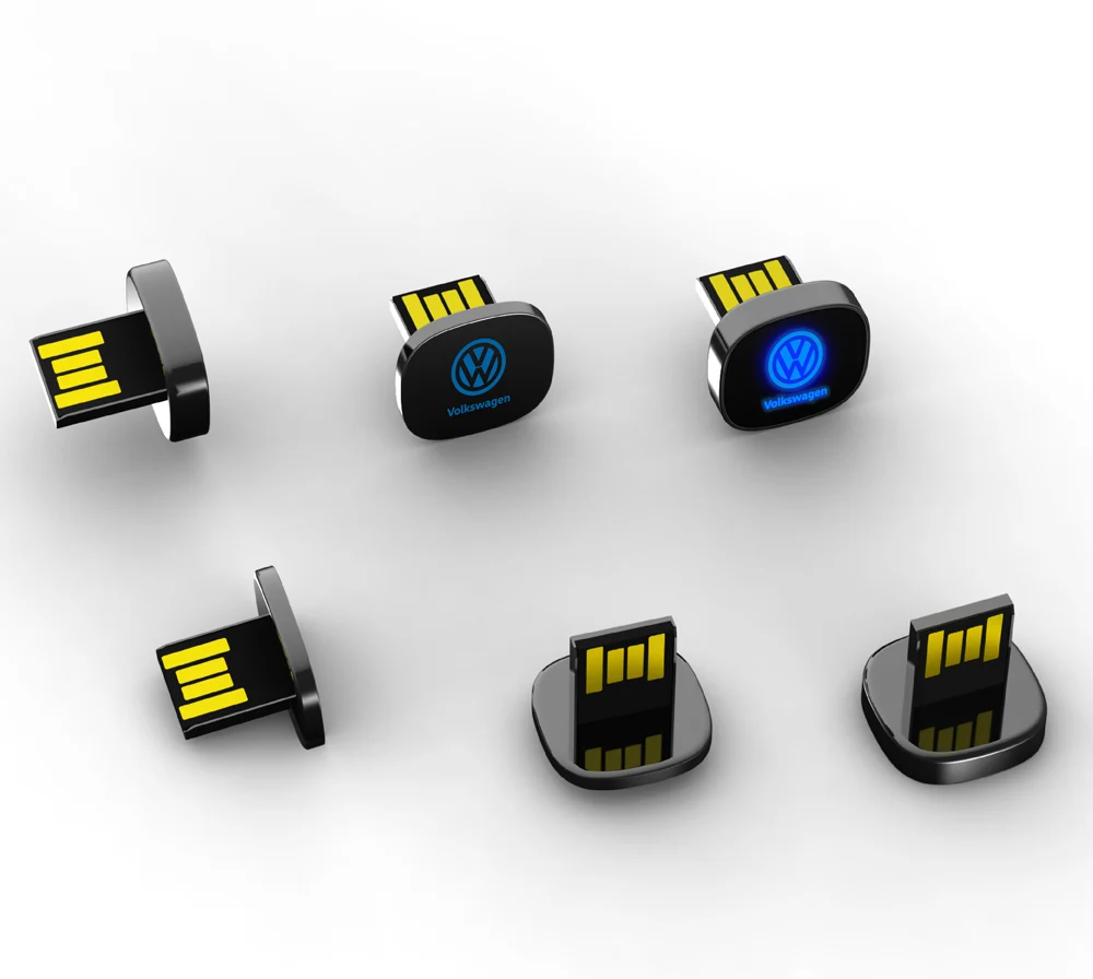 2021 New Mold Mini Car Flash Drive Led Logo Display Key Promotional ...