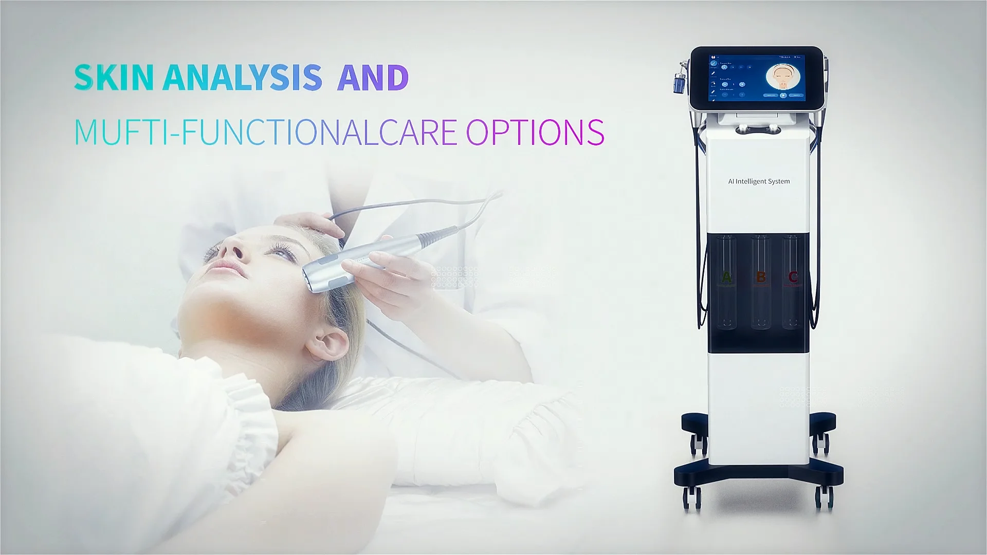 Oxygen Facial Machine With Skin Analyzer Cosmetics Equipment ...