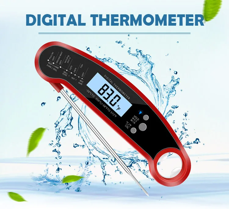 Outdoor Grilling and BBQ Thermometer Digital Instant Read Food ...