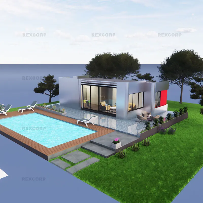 REX Design Omeron Hotel 57sqm Combined Container House Turn-key Modular ...