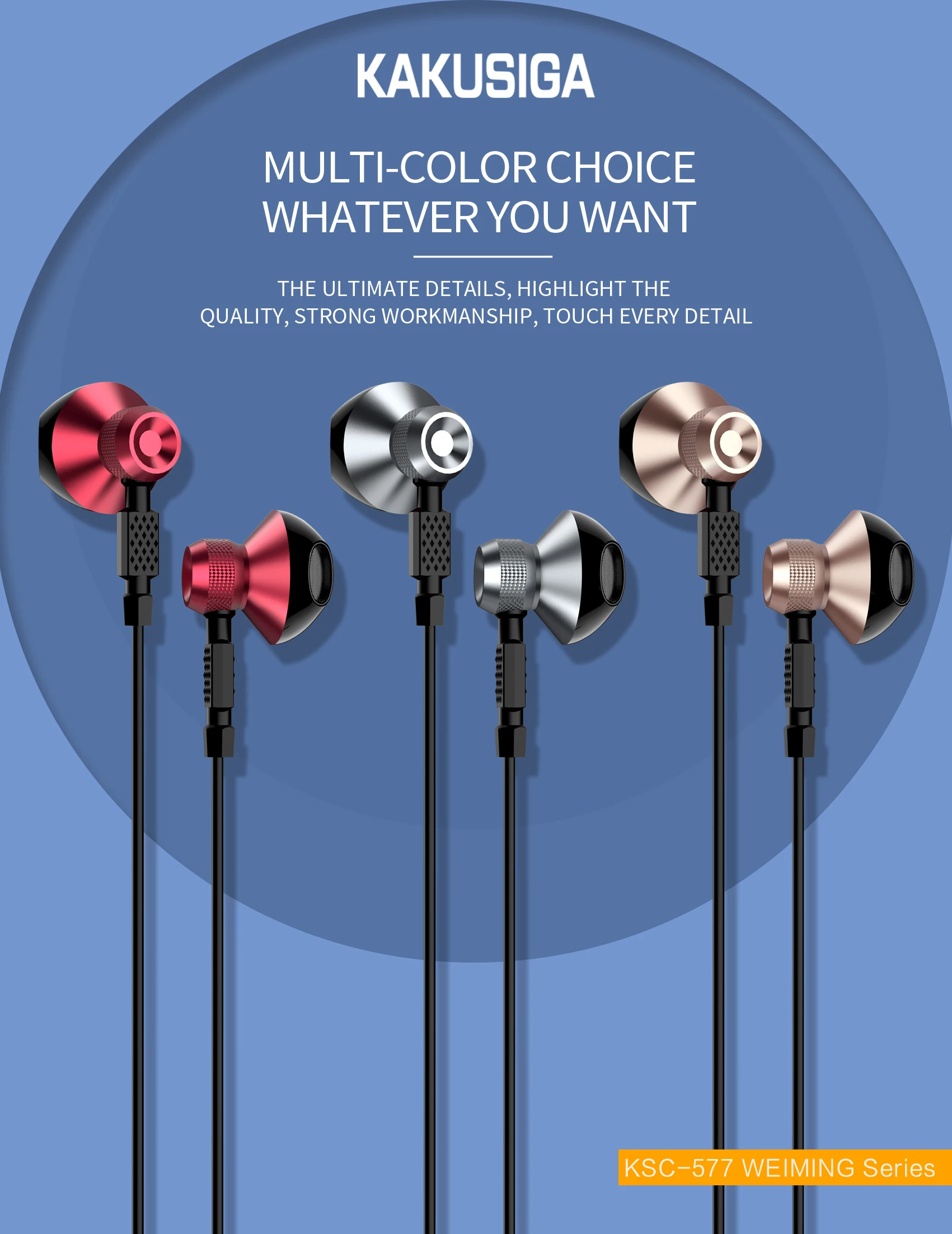 KAKU/KAKUSIGA Universal Earphone with Mic 3.5mm - Wired Earphones ...