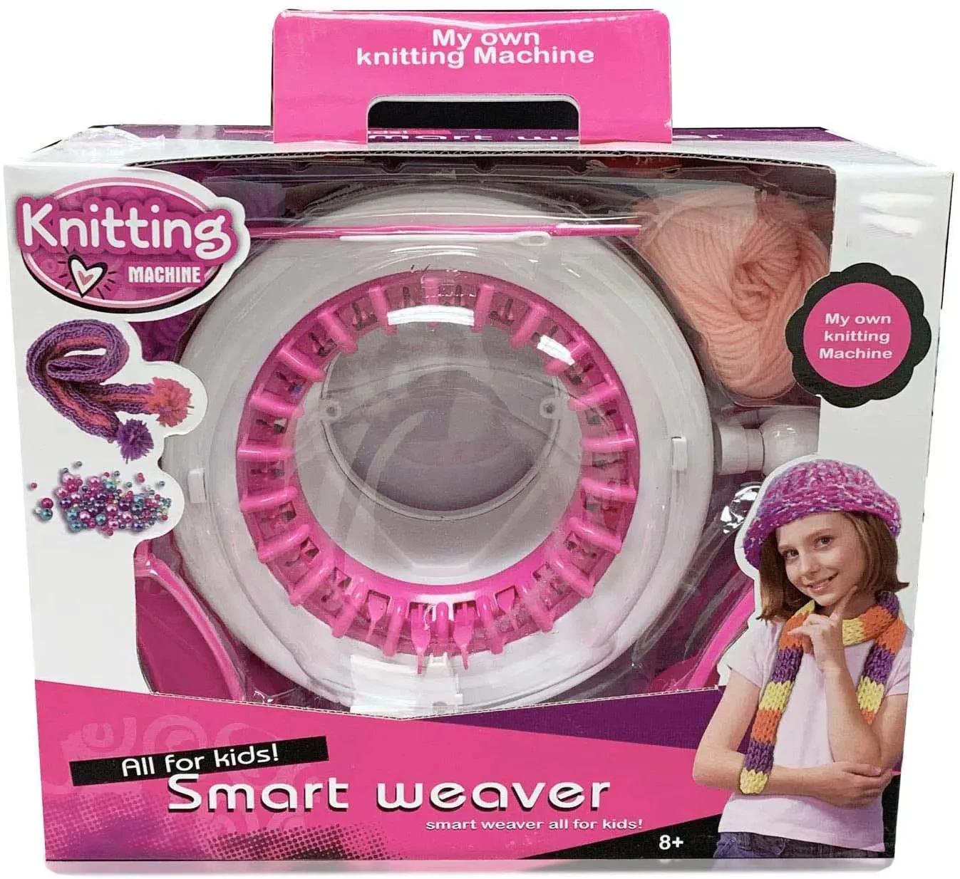 Girls Crafts Kit Machine Educational Toy Smart Weaver Knitting for Kids ...