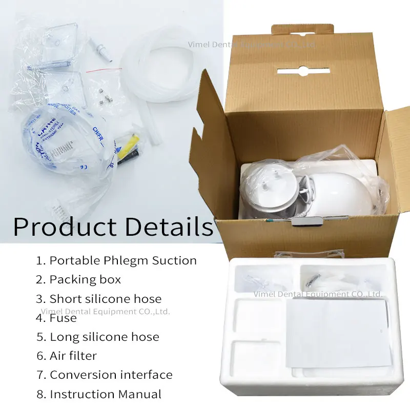 Portable Sputum Suction Unit Negative Pressure With 1000ml Bottle ...