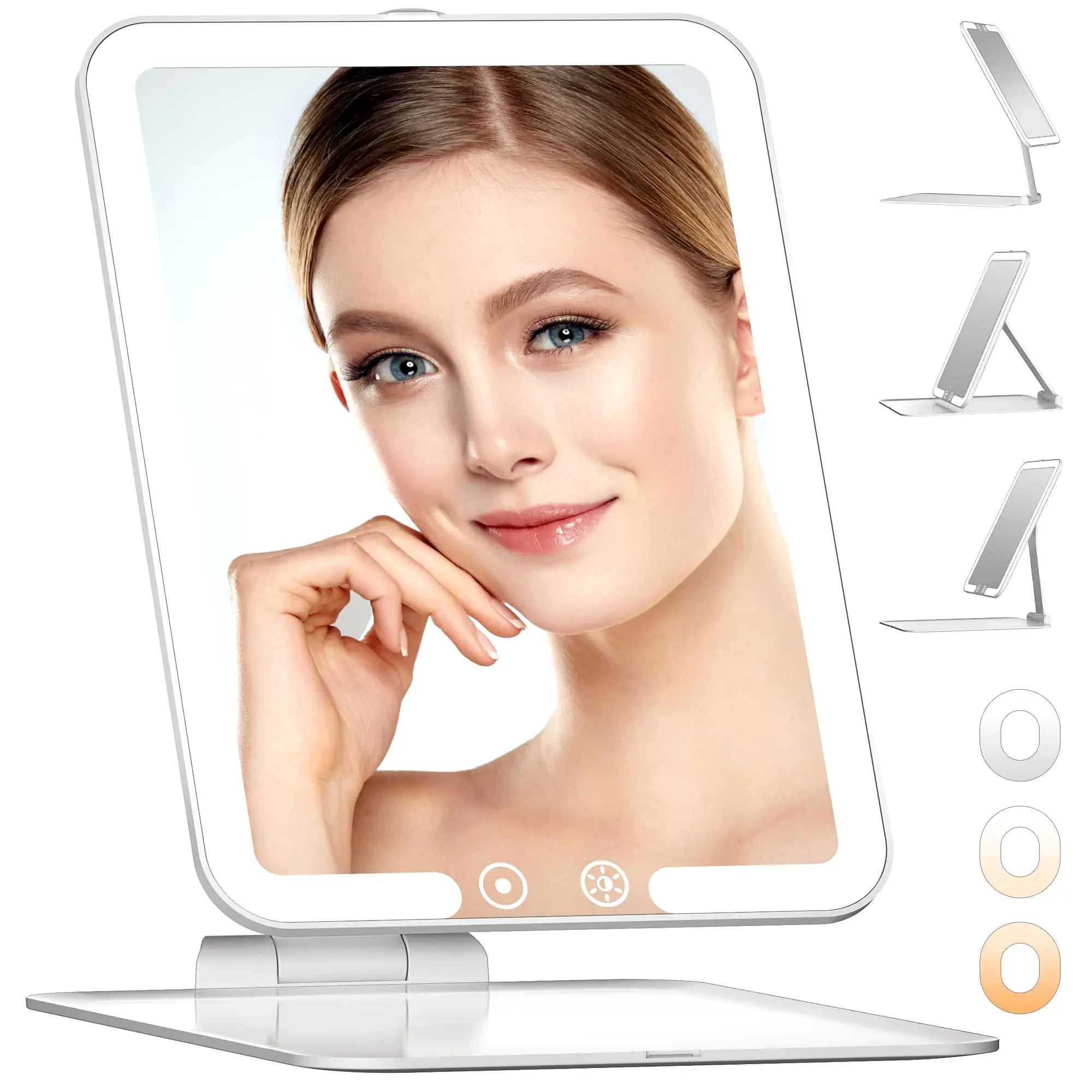 Mini 10X Magnifying Makeup Vanity Mirror With Lights Magnification ...