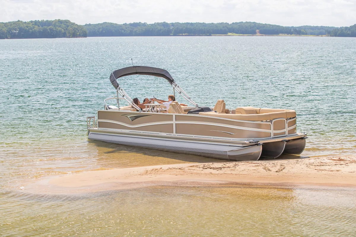 30 Tri Pontoon Tritoon Boat Boats With Enclosed Cabin For Sale Near Me ...