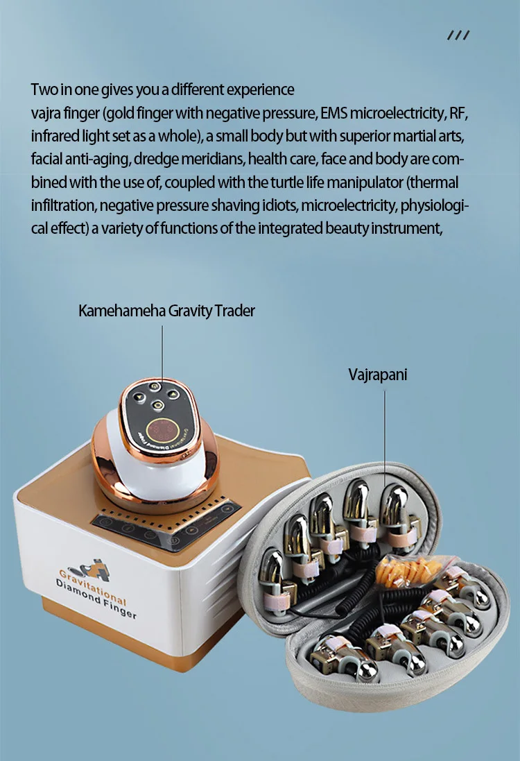Pro Portable Energy Golden Finger Microcurrent Beauty Machine Face ...