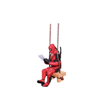 Funny Anime Car Mirror Hanging Accessories Car Pendant Deadpool ...
