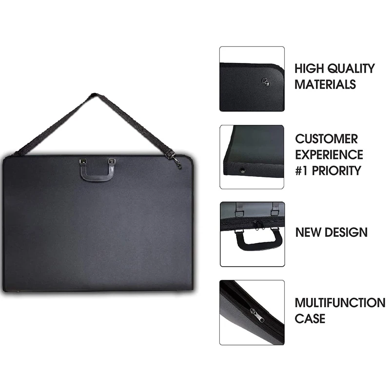 Newest Premium Art Portfolio Case Bag Portfolio Folder Storage A3 A2 A1 ...