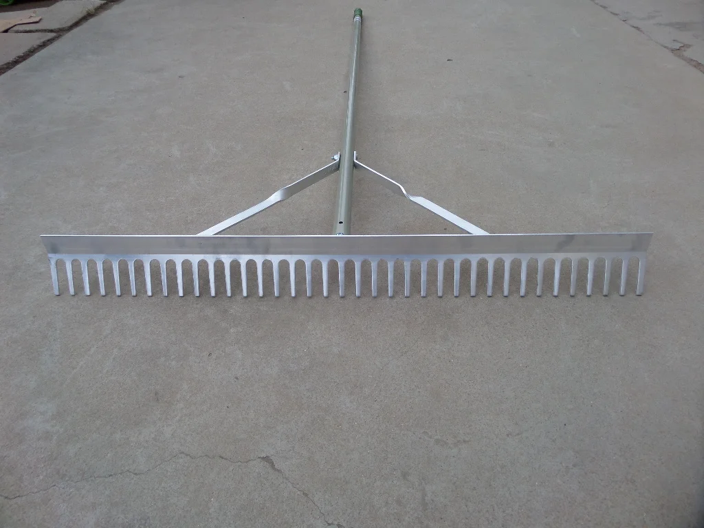 36 Inch Aluminum Farm Leaf Rake - Durable & Efficient
