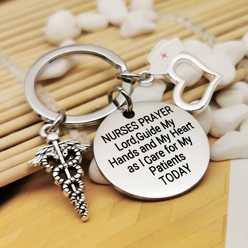 Nurse Heart Scepter Medical Sign Metal Keychain Gift Graduation for ...